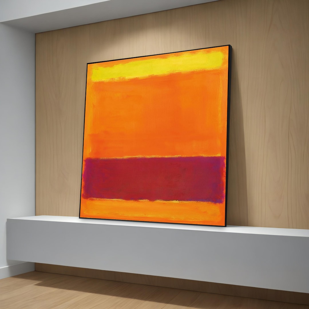 Mark Rothko ‘orange and Yellow, 1956’ Vibrant Abstract Canvas Painting ...