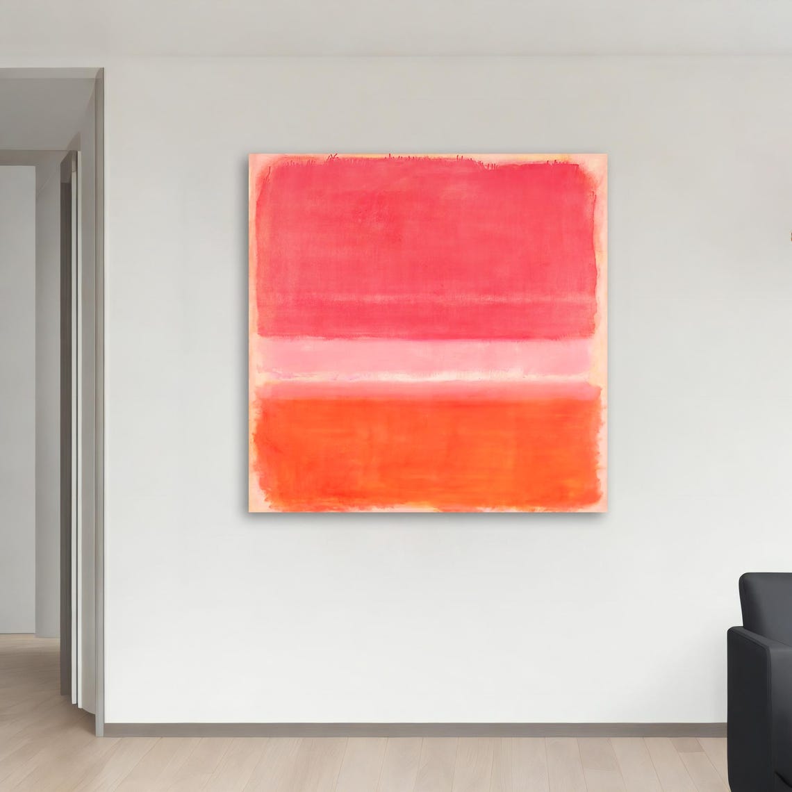 Mark Rothko ‘untitled (pink and Orange), 1966’ Abstract Canvas Painting ...