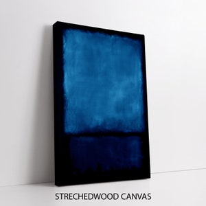 Mark Rothko Blue Black Canvas Painting, Minimalist Art, Modern Wall ...