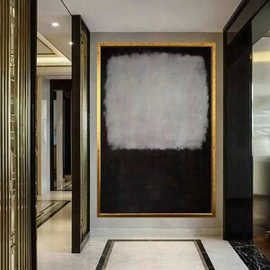 Mark Rothko Black White Abstract Canvas Print, Minimal Color Field ...