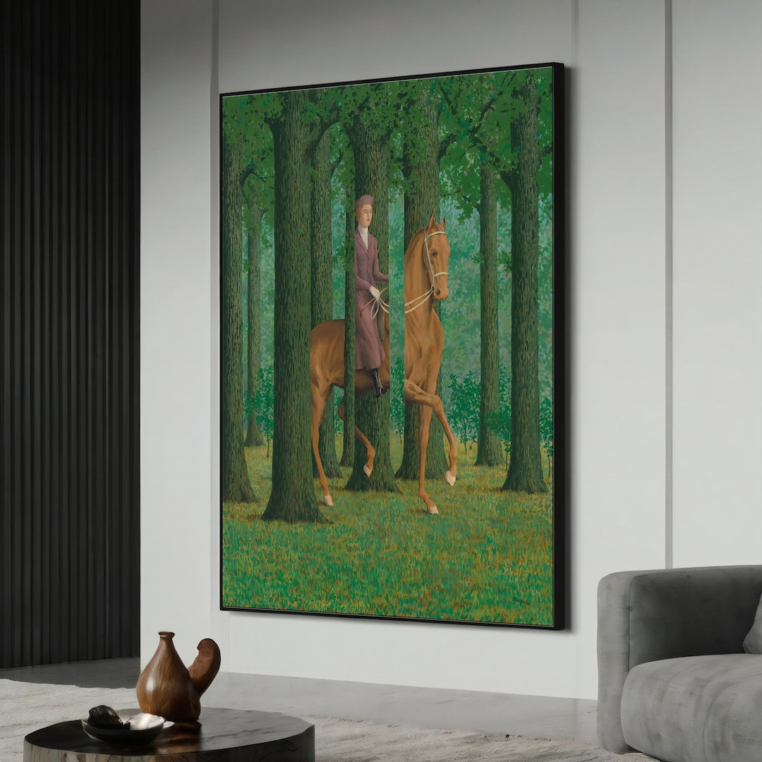 René Magritte "the Blank Signature Horse" Canvas Painting, Vintage ...