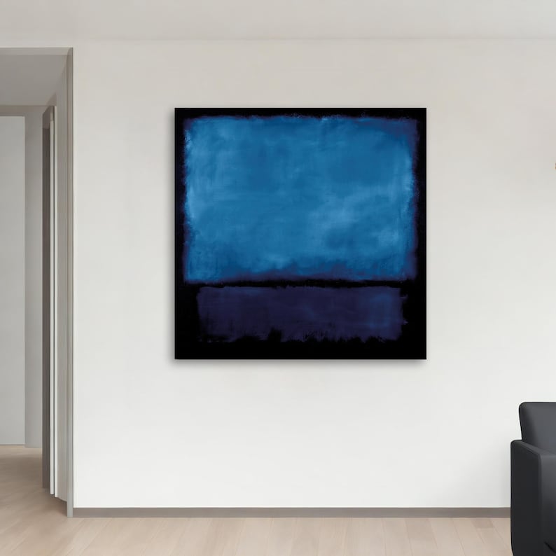 Mark Rothko ‘blue and Black, 1951’ Abstract Canvas Painting Gift - Deep ...