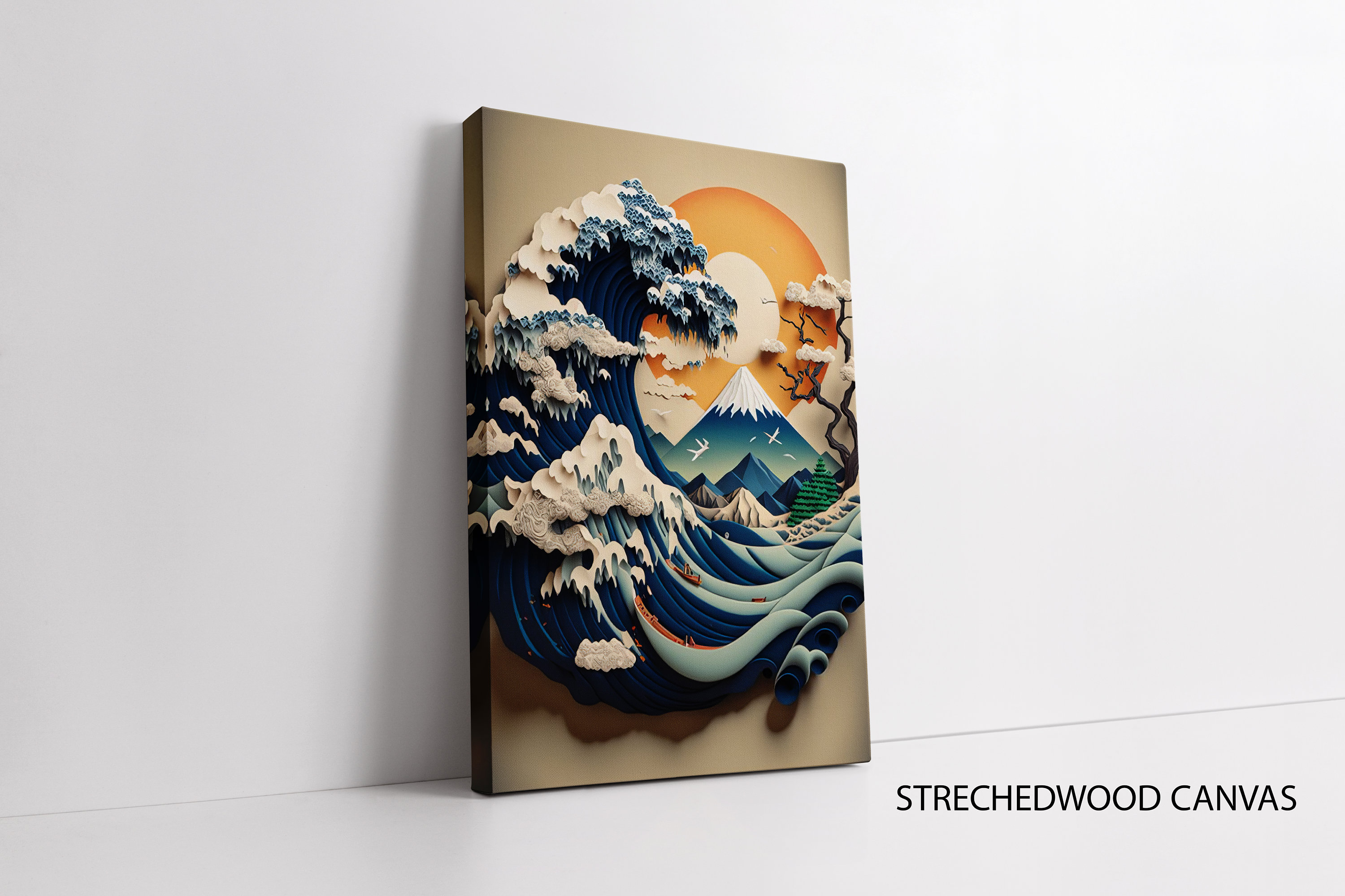 The Great Wave off Kanagawa Canvas Print, Hokusai Wall Art, Japanese ...