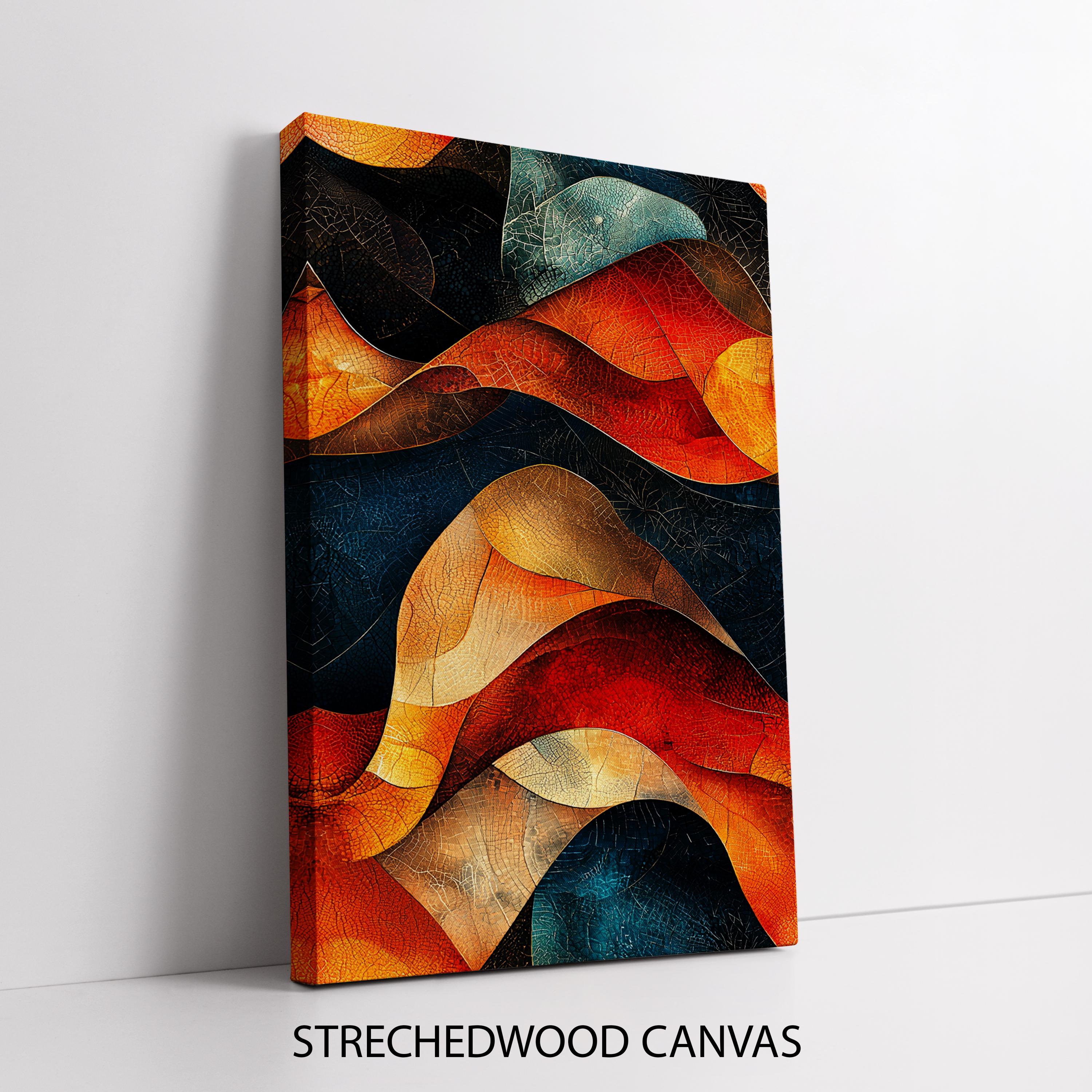 Abstract Earthy Tones Canvas Painting – Elegant and Organic Art Gift ...