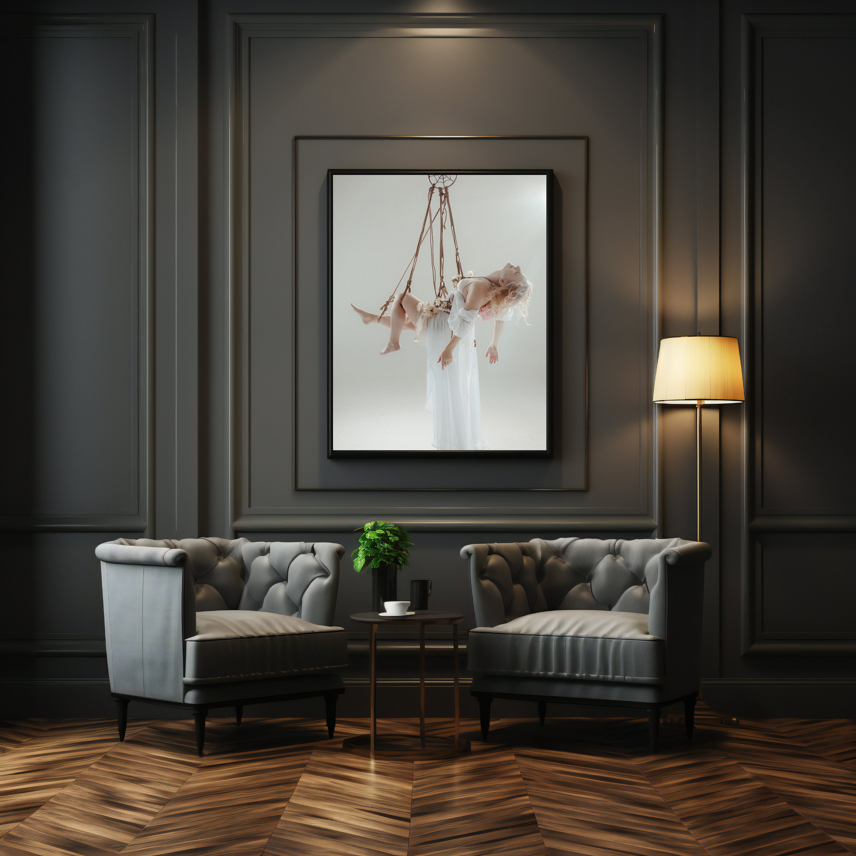 Shibari Art Erotic Canvas Print, BDSM Wall Decor, Sexy Bedroom Canvas ...