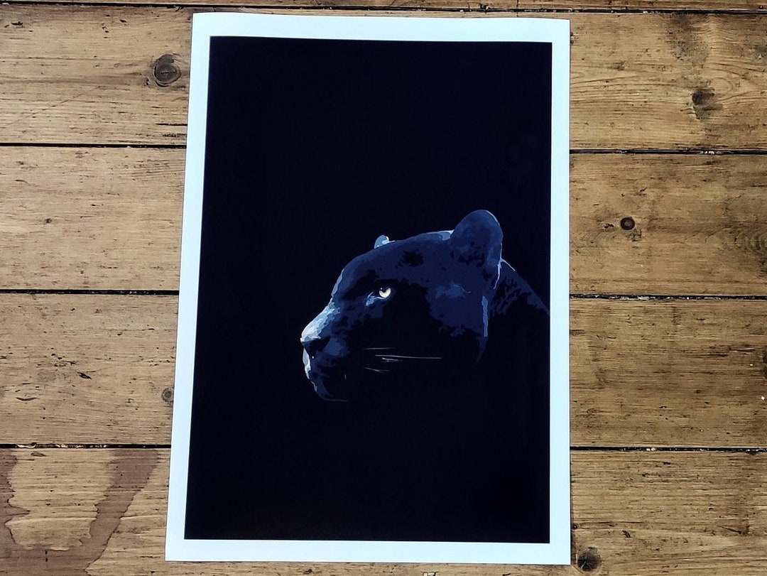 Black Panther Print A5 A4 A3 A2 A1 A0 - Etsy