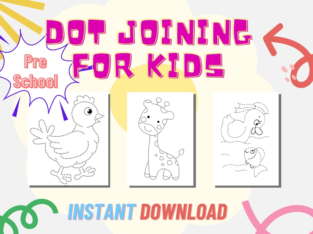 Fun and Educational Dot-to-dot and Coloring Pages for Preschoolers and ...