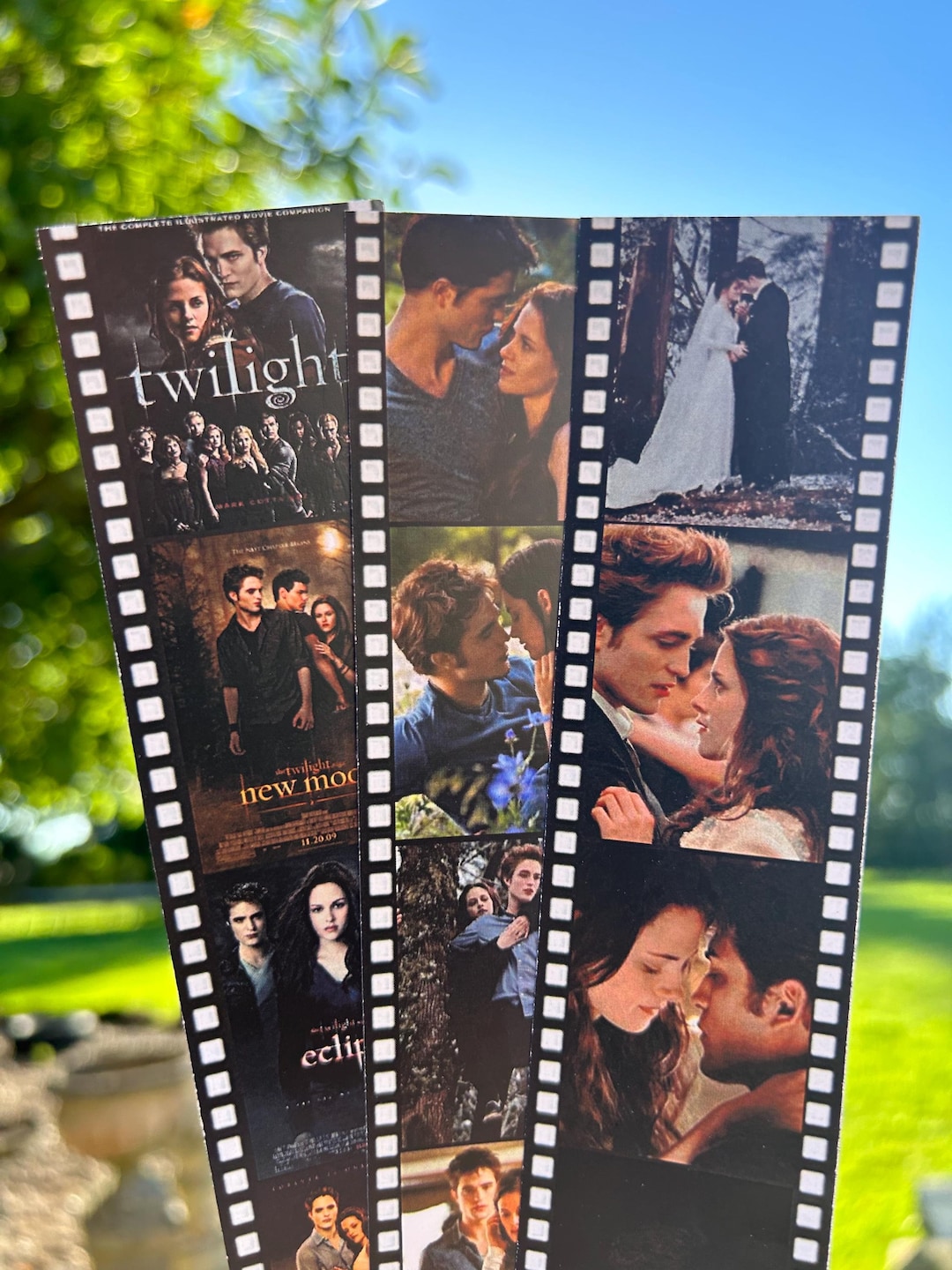 Twilight Movie Saga Bookmarks / Edward Cullen Merch / Vintage Film Strip Room Decor / Team ...