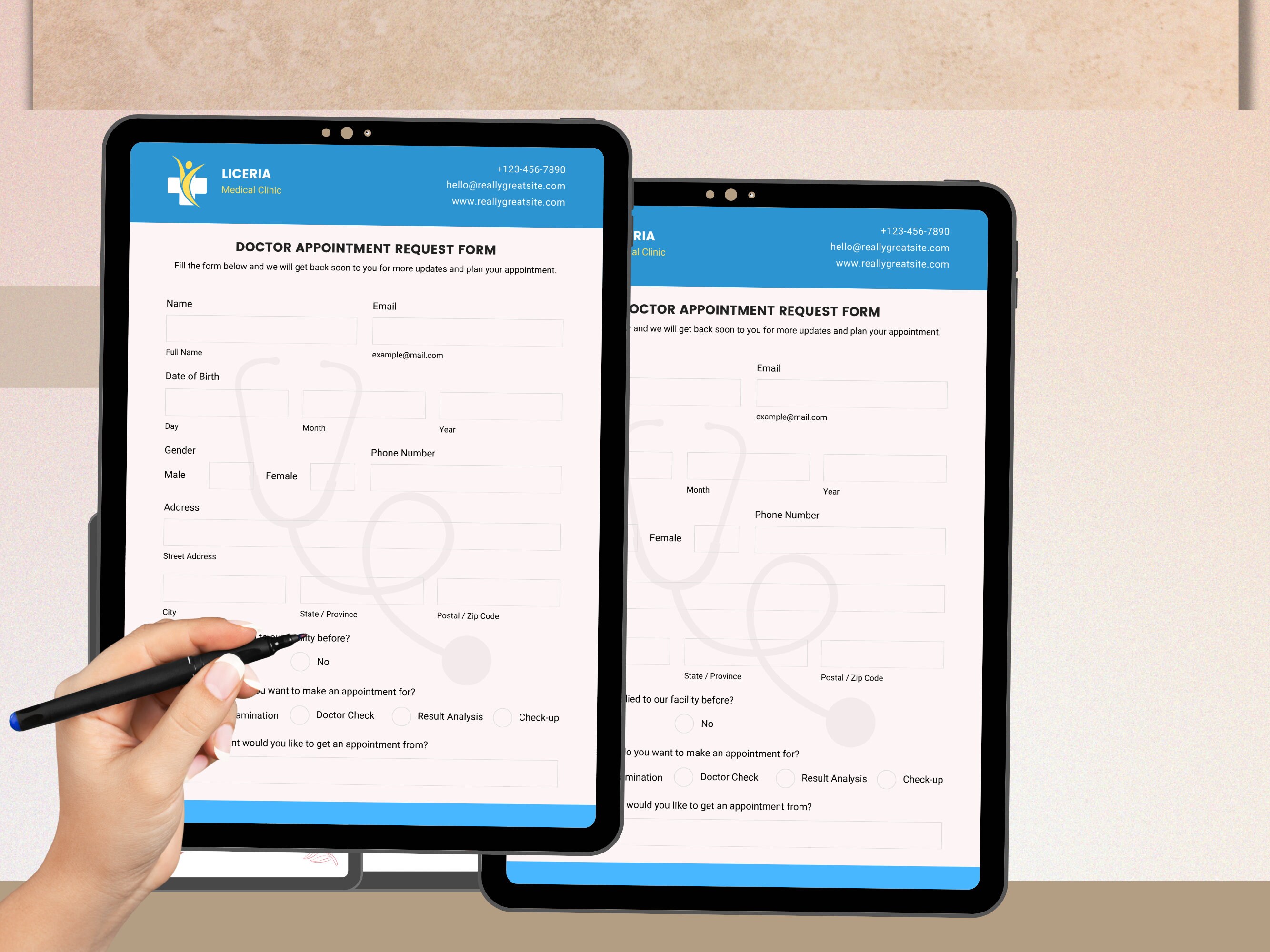 Minimalist Doctor Appointment Form, Simple Appointment Tracker ...