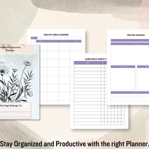 Addiction Recovery Worksheets, Sobriety Worksheets, Sobriety Planner ...