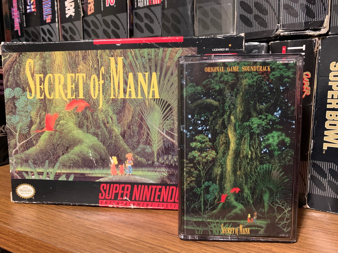 Secret of Mana (1993, Super Nintendo SNES) Custom Cassette Tape for ...