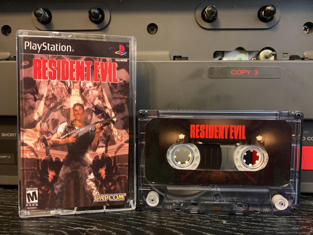 Resident Evil (1996, Playstation PS1 PSX) Custom Cassette Tape Fanart ...