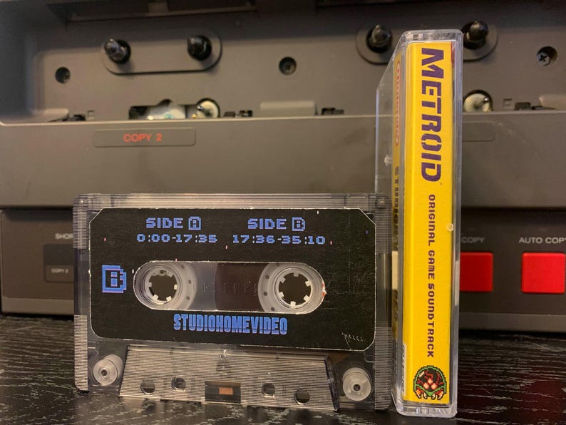 Metroid (1987, Nintendo NES) Custom Cassette Tape Fanart Artwork for ...