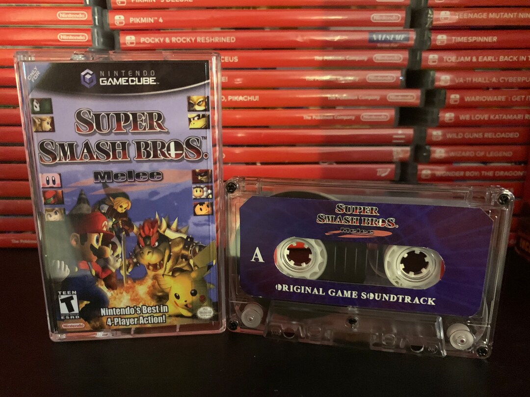Super Smash Bros Melee (2001, Nintendo Gamecube) Custom Cassette Tape ...