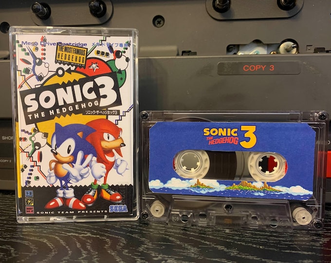 Sonic the Hedgehog 3 (1994, Sega Genesis) Custom Cassette Tape Fanart ...