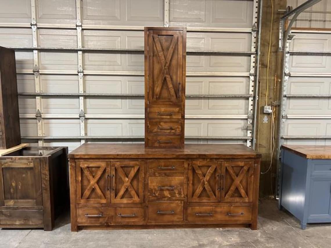 Handmade Solid Wood Bathroom Vanity / Made to Order / Custom / Double ...