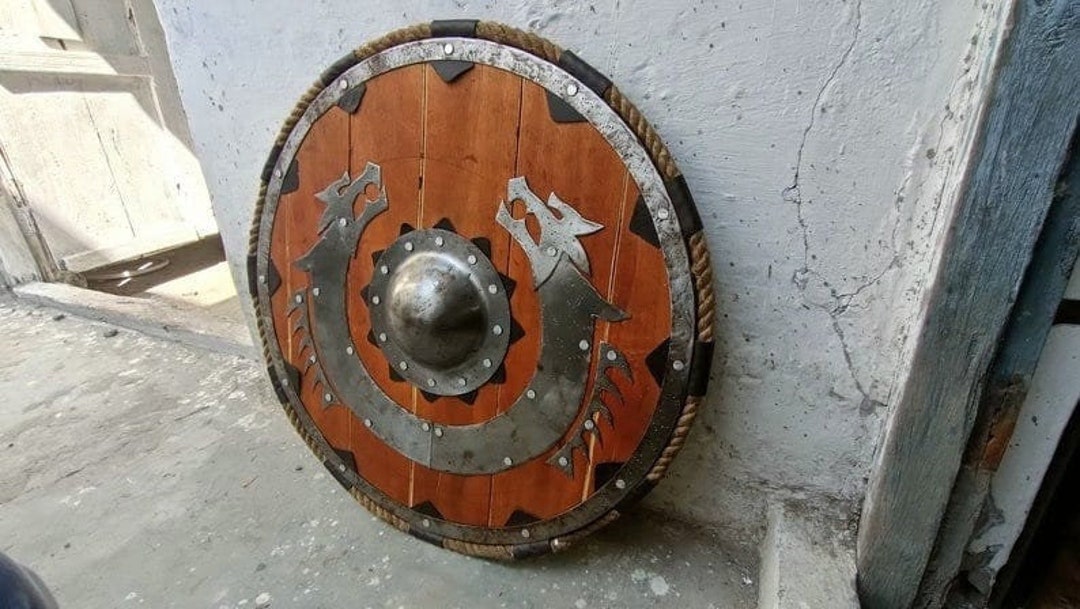 Medieval Dragon Shield Round Shield Viking Round Shield - Etsy