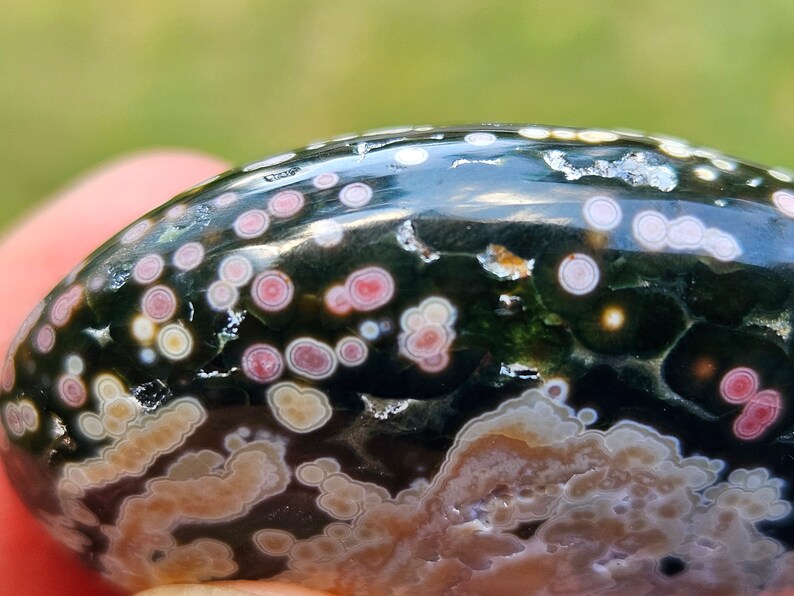 2 Veinless Ocean Jasper Palm Stones - Etsy