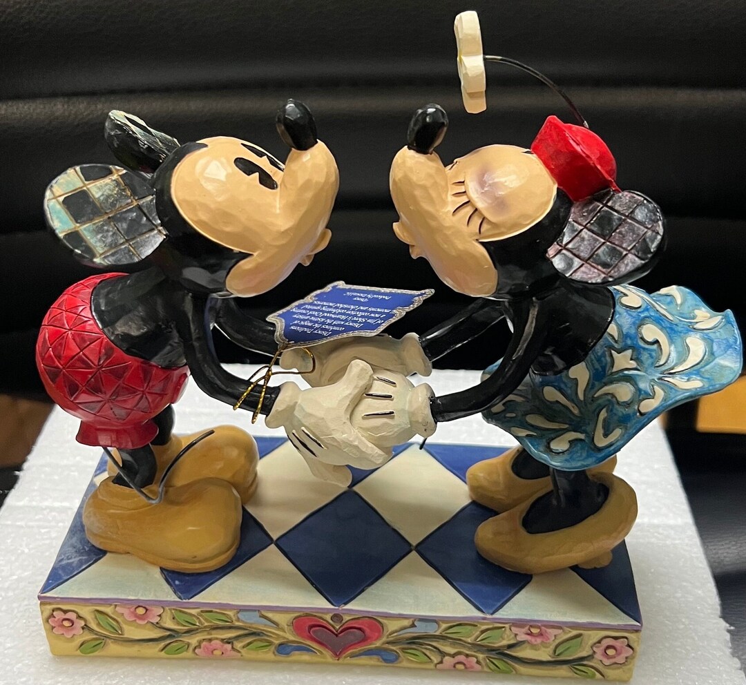 Jim Shore Disney Smooch for My Sweetie Mickey and Minnie - Etsy
