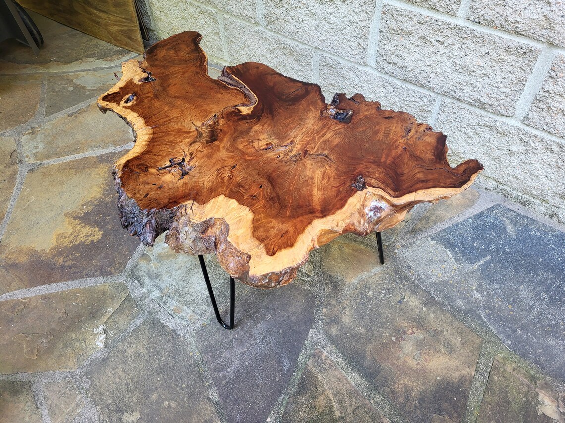 Stunning Redwood Live Edge Burlwood Table - Etsy