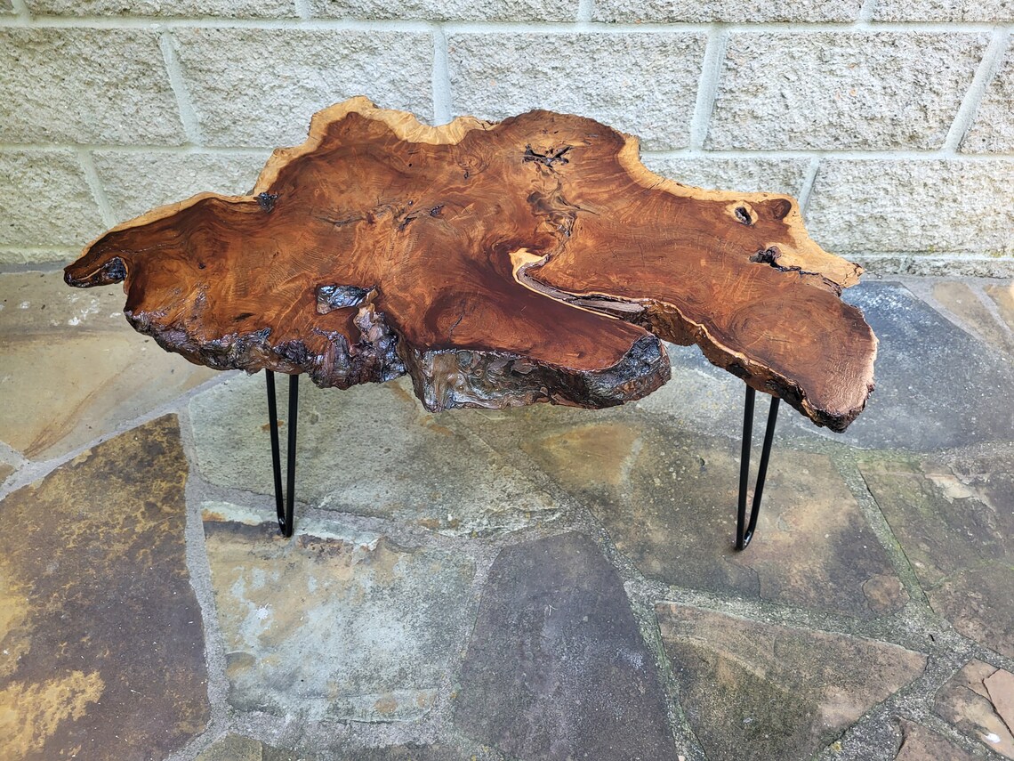 Stunning Redwood Live Edge Burlwood Table - Etsy