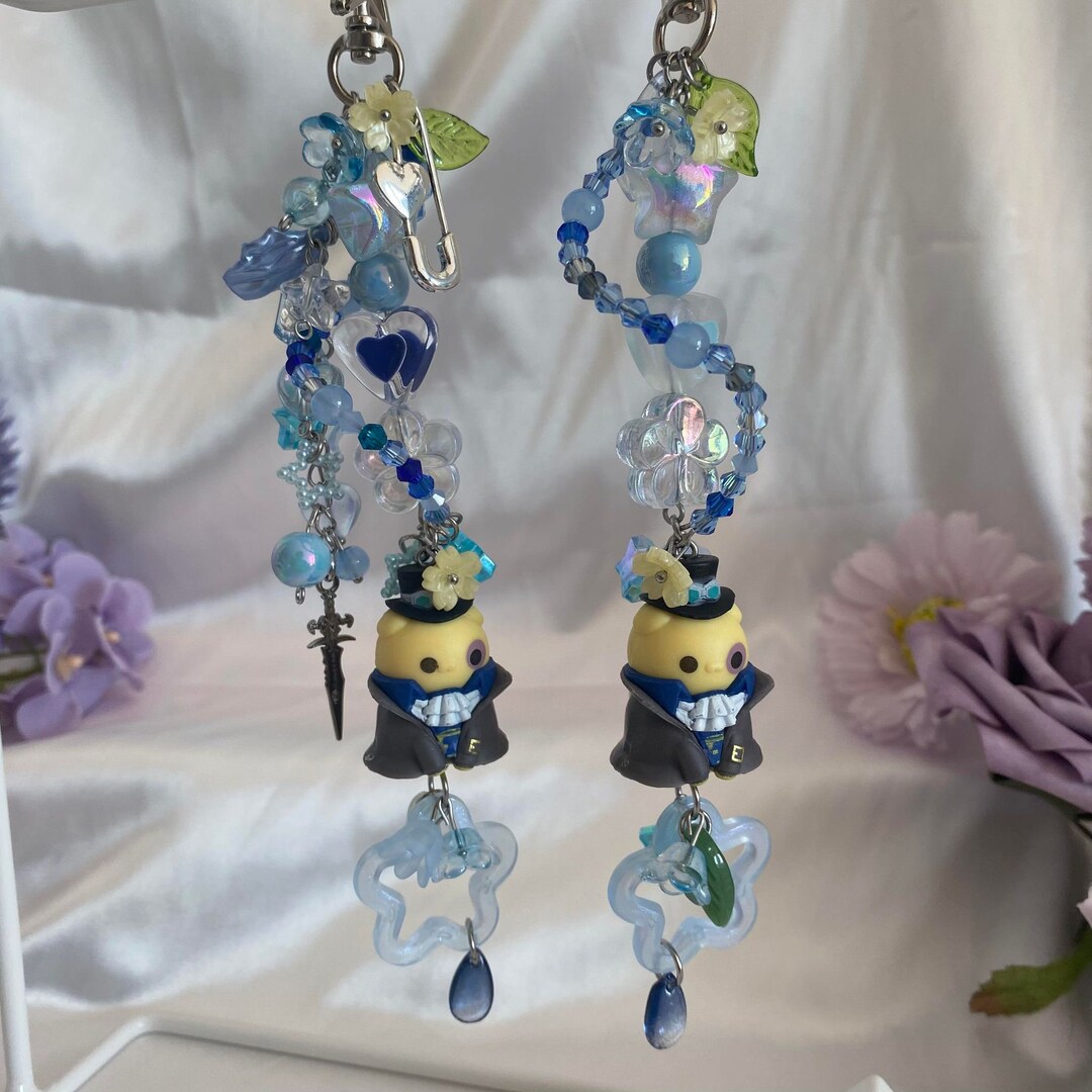 Sabo One Piece Keychain Bag Charm Decor Handmade Artisan Kitten Cat ...