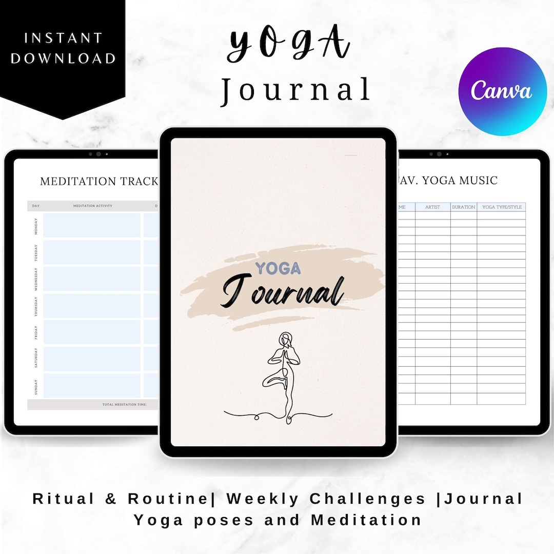 Printable Yoga Planner, Digital Yoga Planner , Printable Minimalist ...