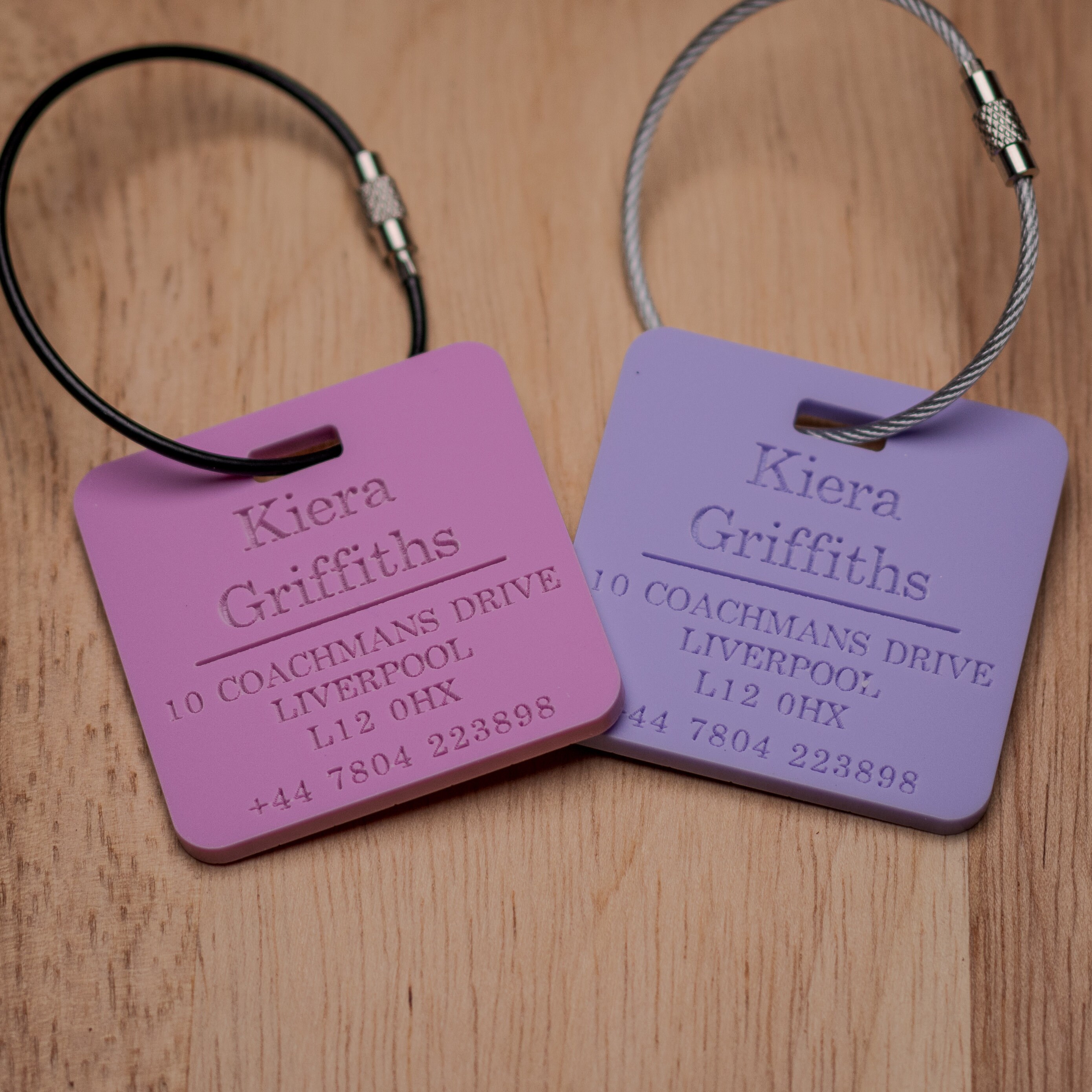 Personalised Luggage Tags Custom Engraved Luggage Tags Suitcase Bag Tag ...