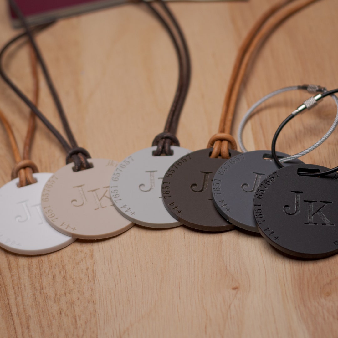 Personalised Luggage Tags: Laser Engraved Travel ID - Customisable for ...