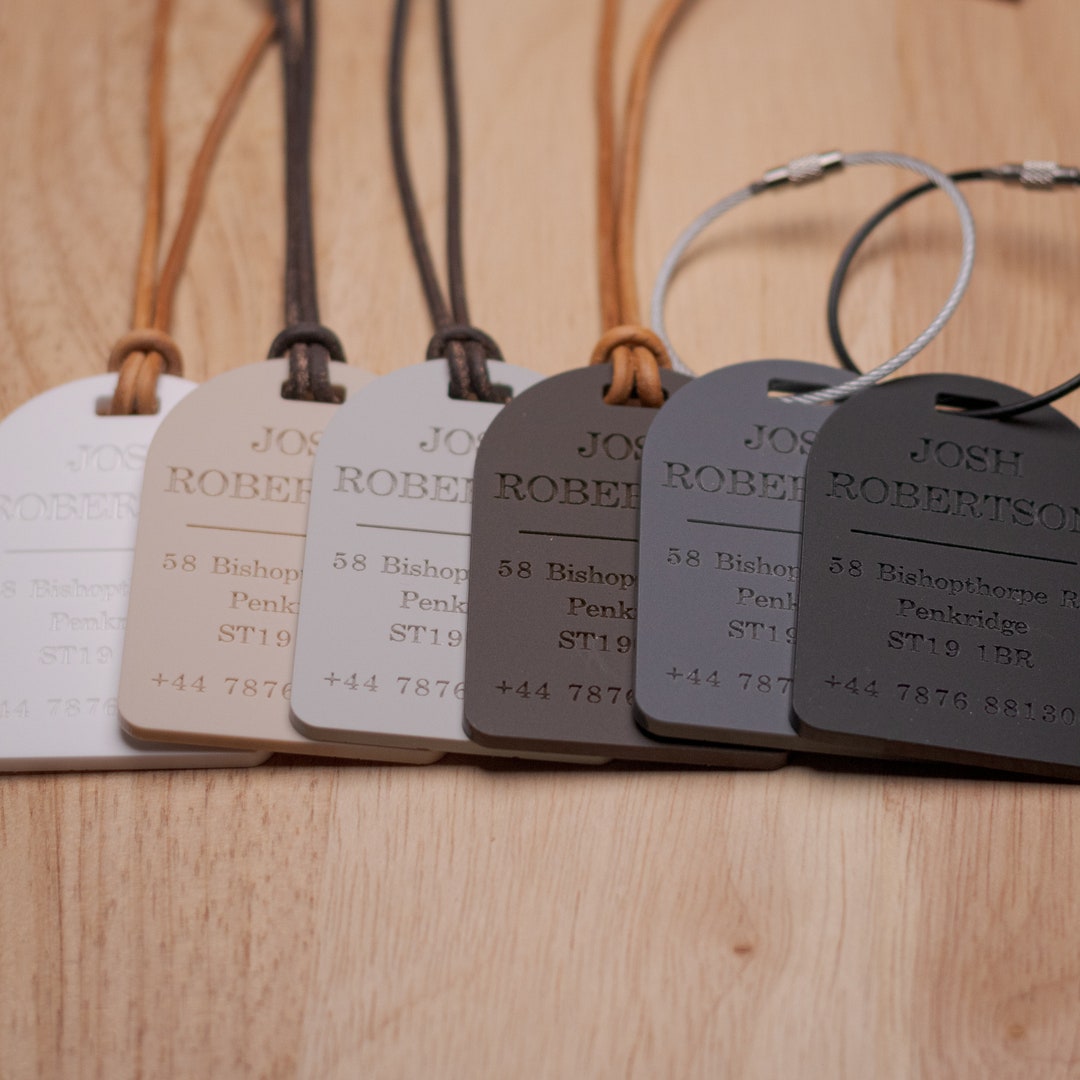 Personalised Luggage Tags Custom Engraved Luggage Tags - Etsy