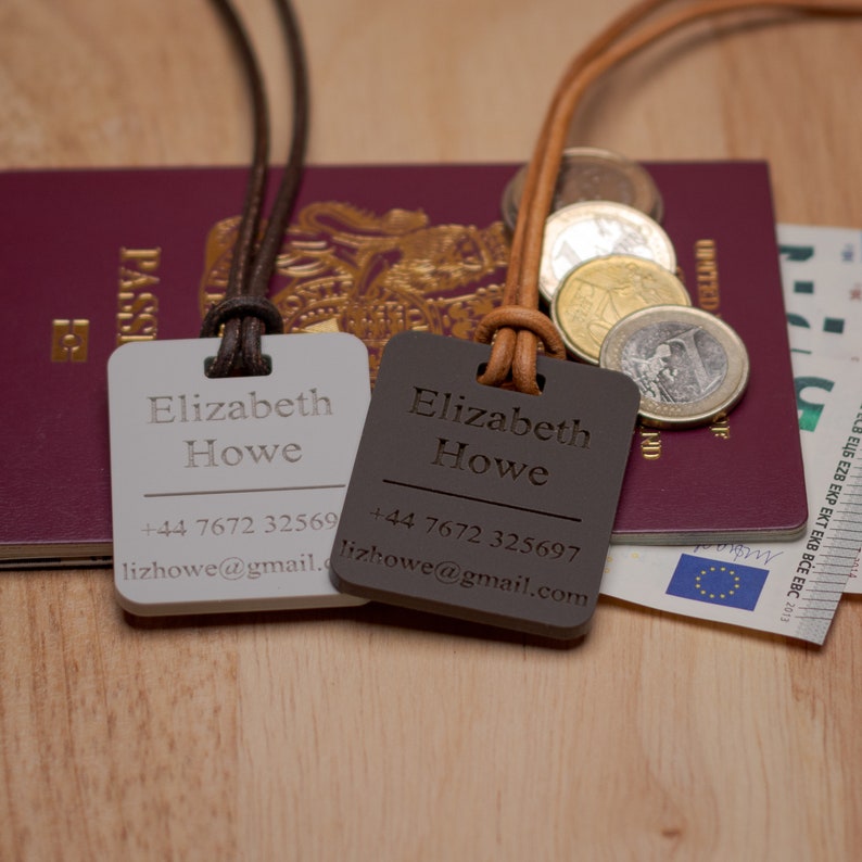 Personalised Luggage Tags: Custom Engraved Bag Tags Travel ID ...