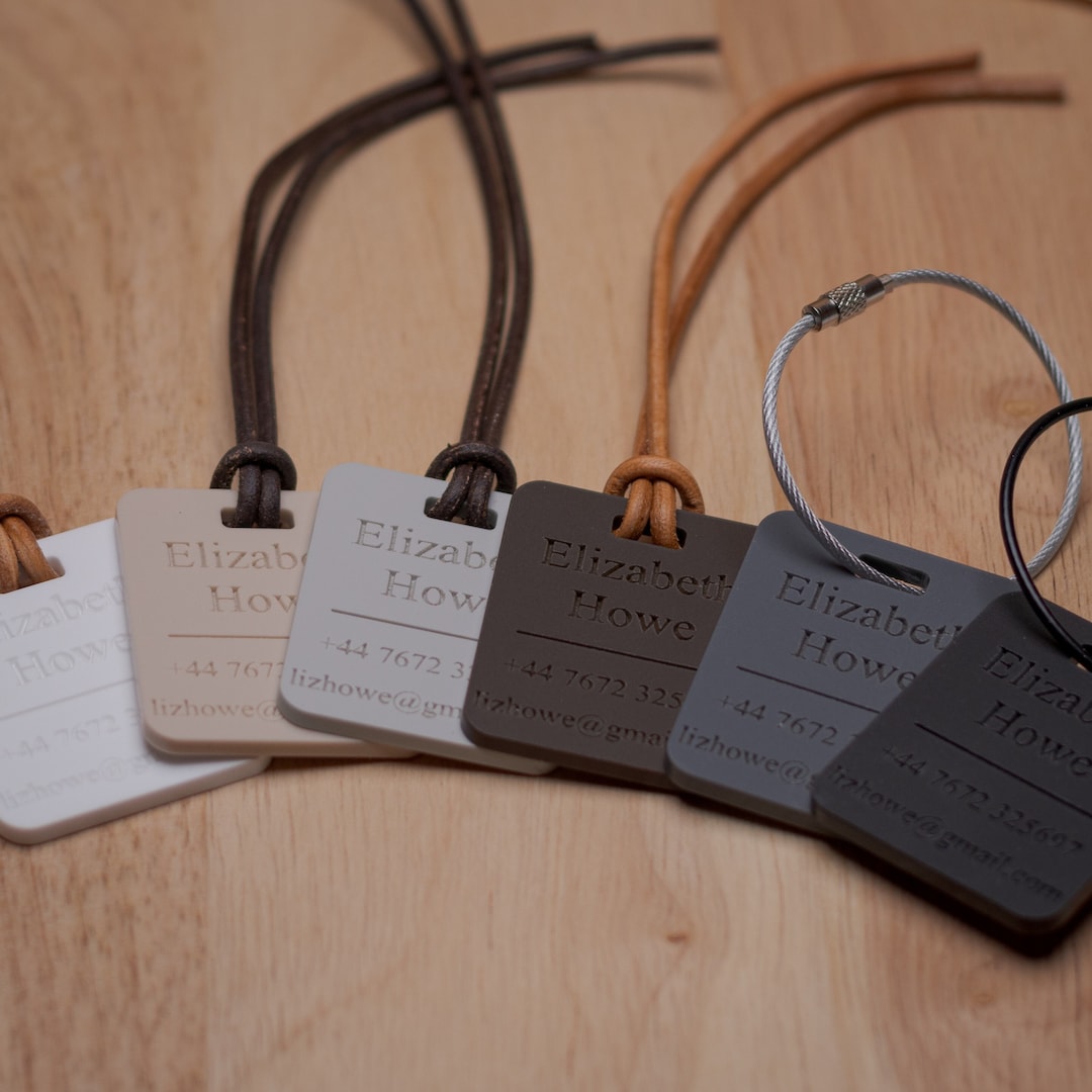 Personalised Luggage Tags: Custom Engraved Bag Tags - Travel ID ...