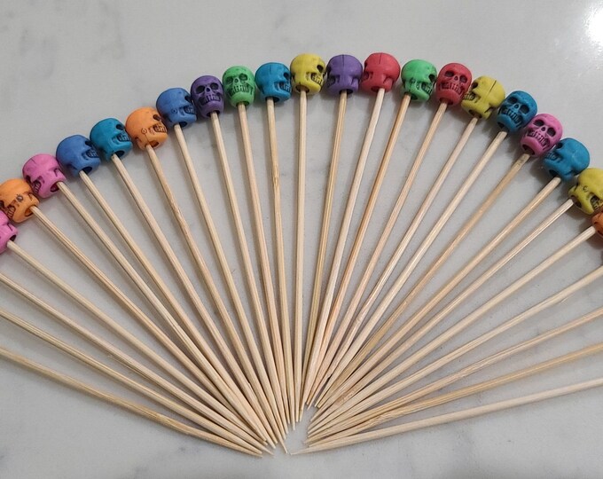 25 Skull Appetizer Toothpicks, Appetizer Sticks, Sandwich Picks ...