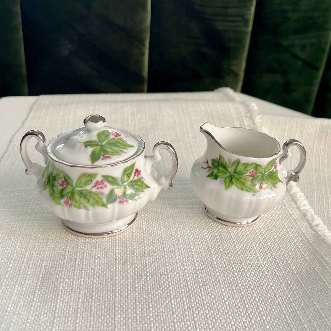 Cream and Sugar Bowls Coffee Tea Service Fine China Fred Roberts - Etsy