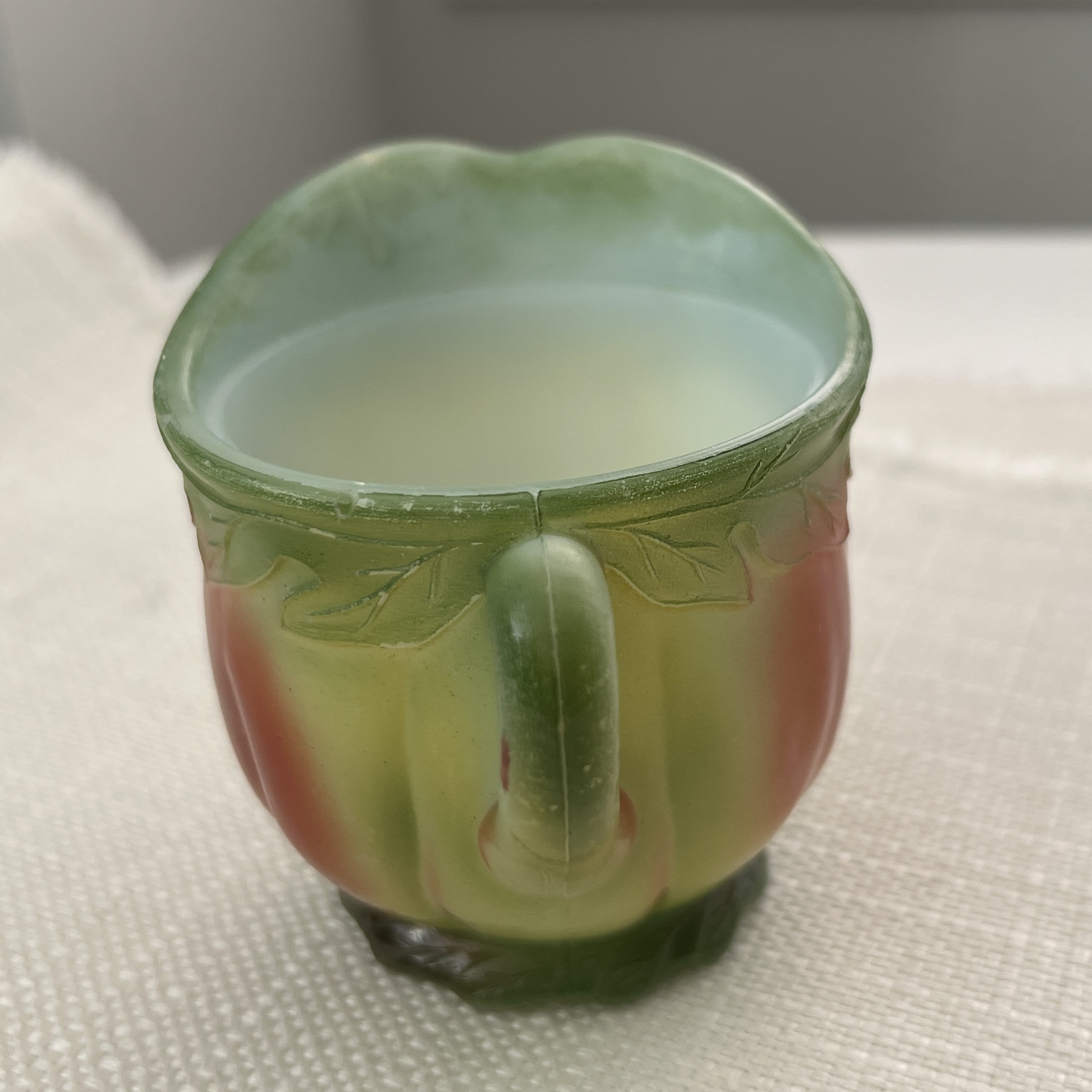 Colored Milk Glass Creamer Pitcher Tomato Pitcher Old Fashioned - Etsy