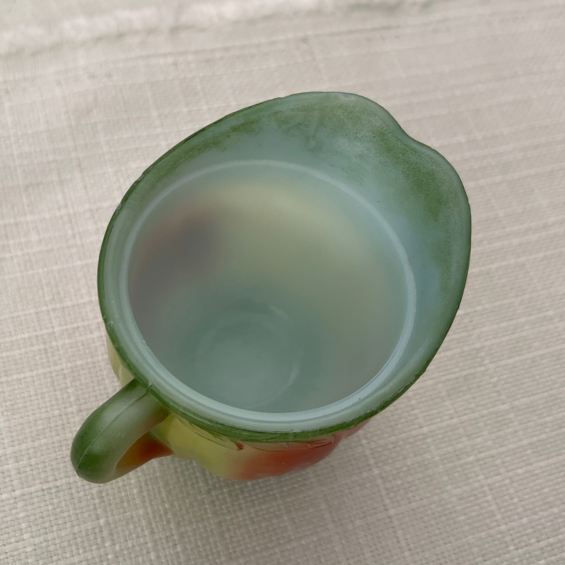 Colored Milk Glass Creamer Pitcher Tomato Pitcher Old Fashioned - Etsy