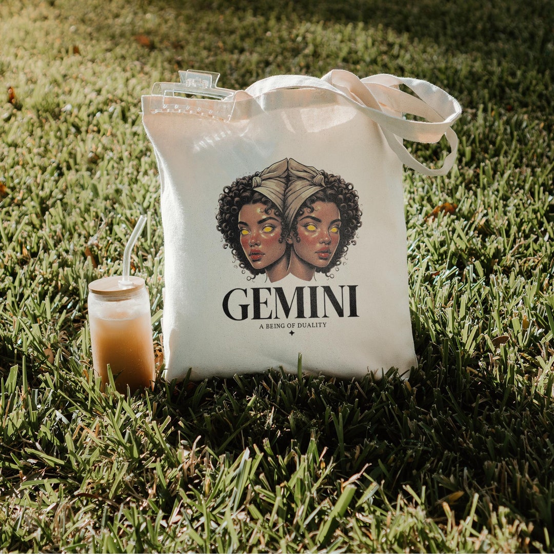 Gemini Zodiac Tote Bag, Astrology Y2K Bag With Zodiac Sign, Gift for ...