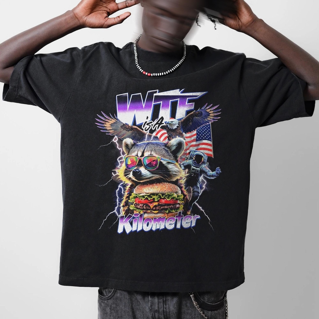 WTF is A Kilometer Meme Retro Shirt, Funny Meme USA Vintage Graphic T ...