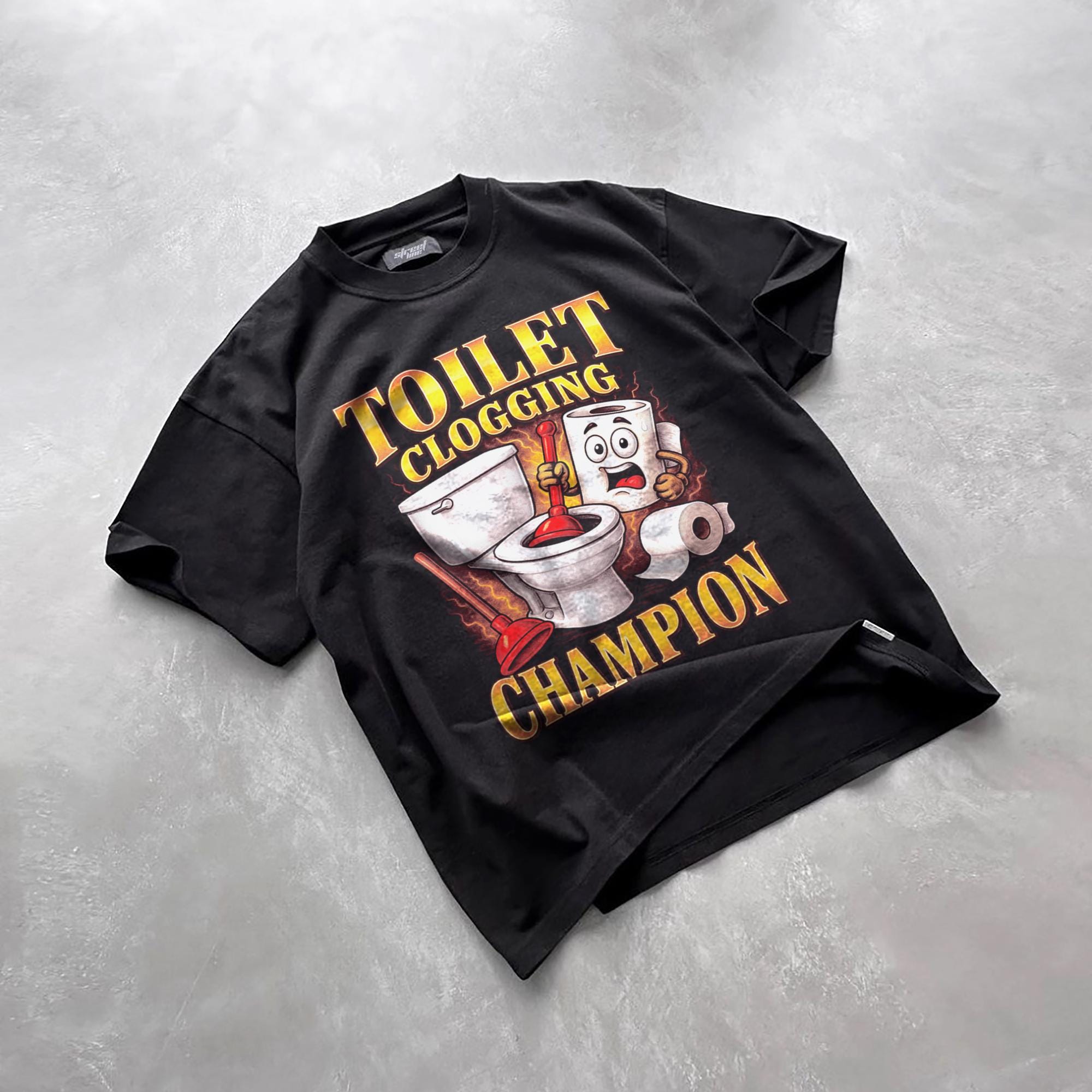 Cursed Toilet Clogging Champion T-shirt: Funny Meme Graphic Tee - Etsy