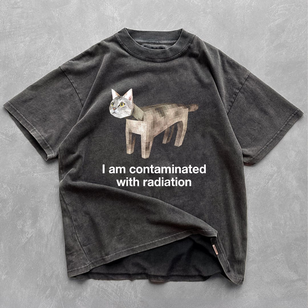 I Am Contaminated Funny Cat Meme Shirt: Ironic Cursed Tee - Etsy