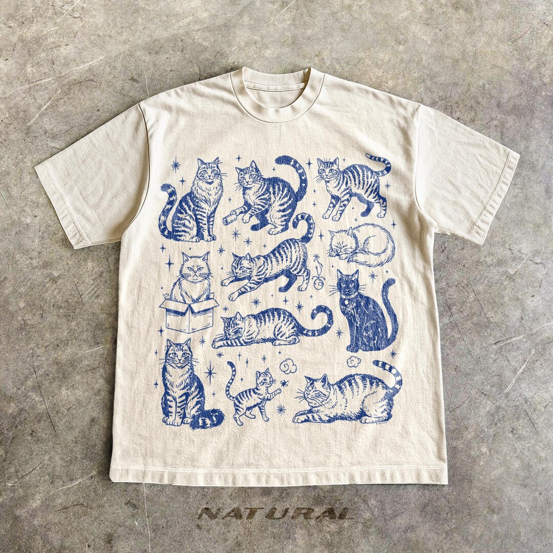 Vintage 90s Tattoo Cat Tshirt, Retro Kitten Nature Shirt, Cat Lovers ...