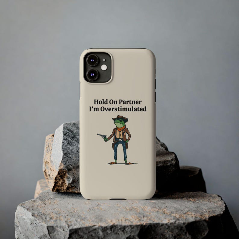 I'm Overstimulated Frog Meme iPhone Case: Funny Sarcastic Gift - Etsy