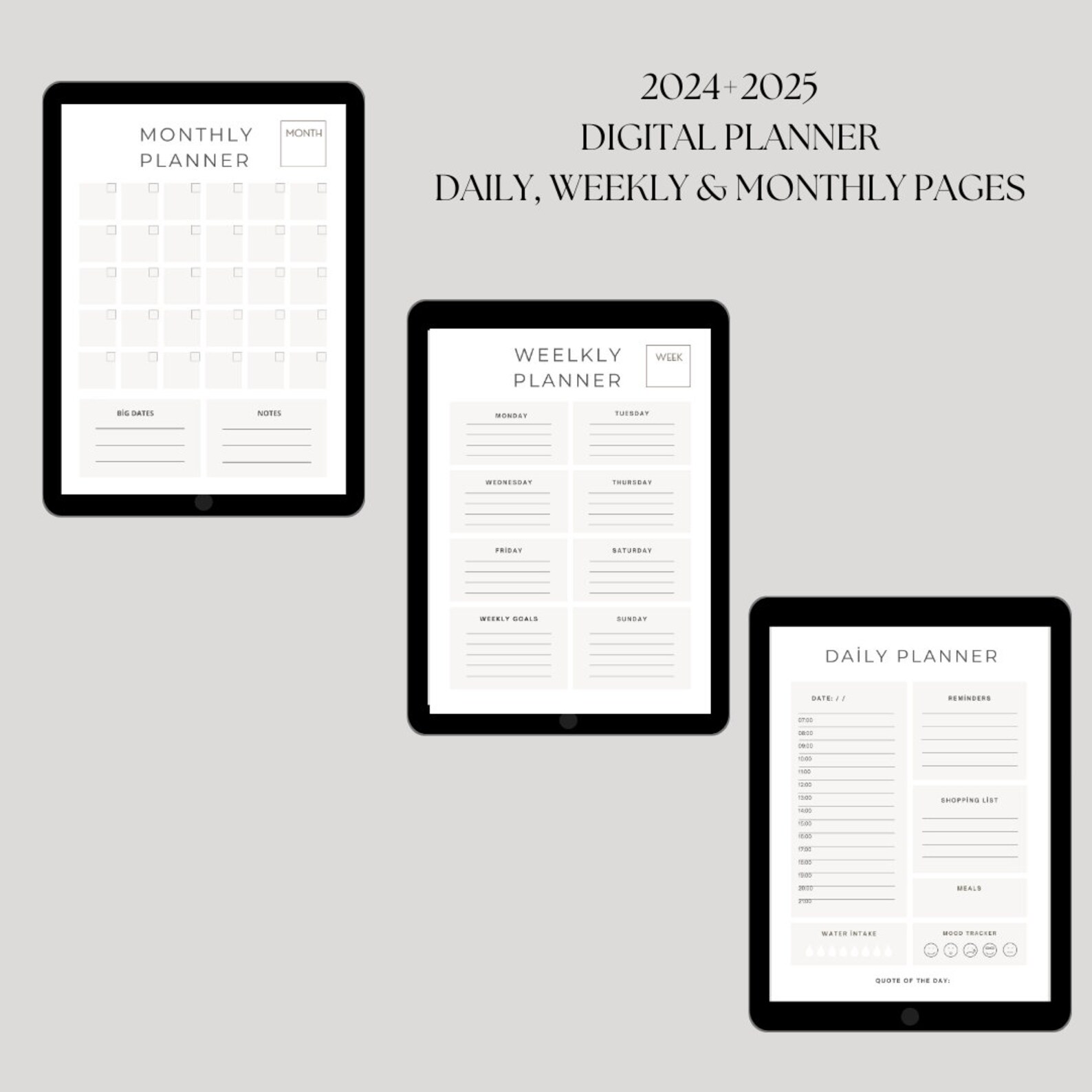 DİGİTAL 2024 & 2025 PLANNER - Etsy