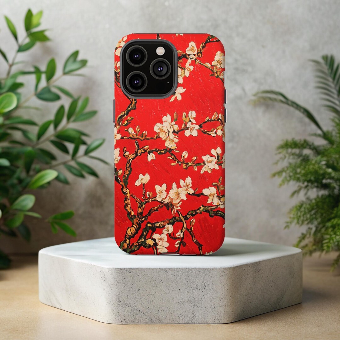 Almond Blossom Van Gogh Art Tough Phone Case for 16 Pro 15 14 13 12 11 ...