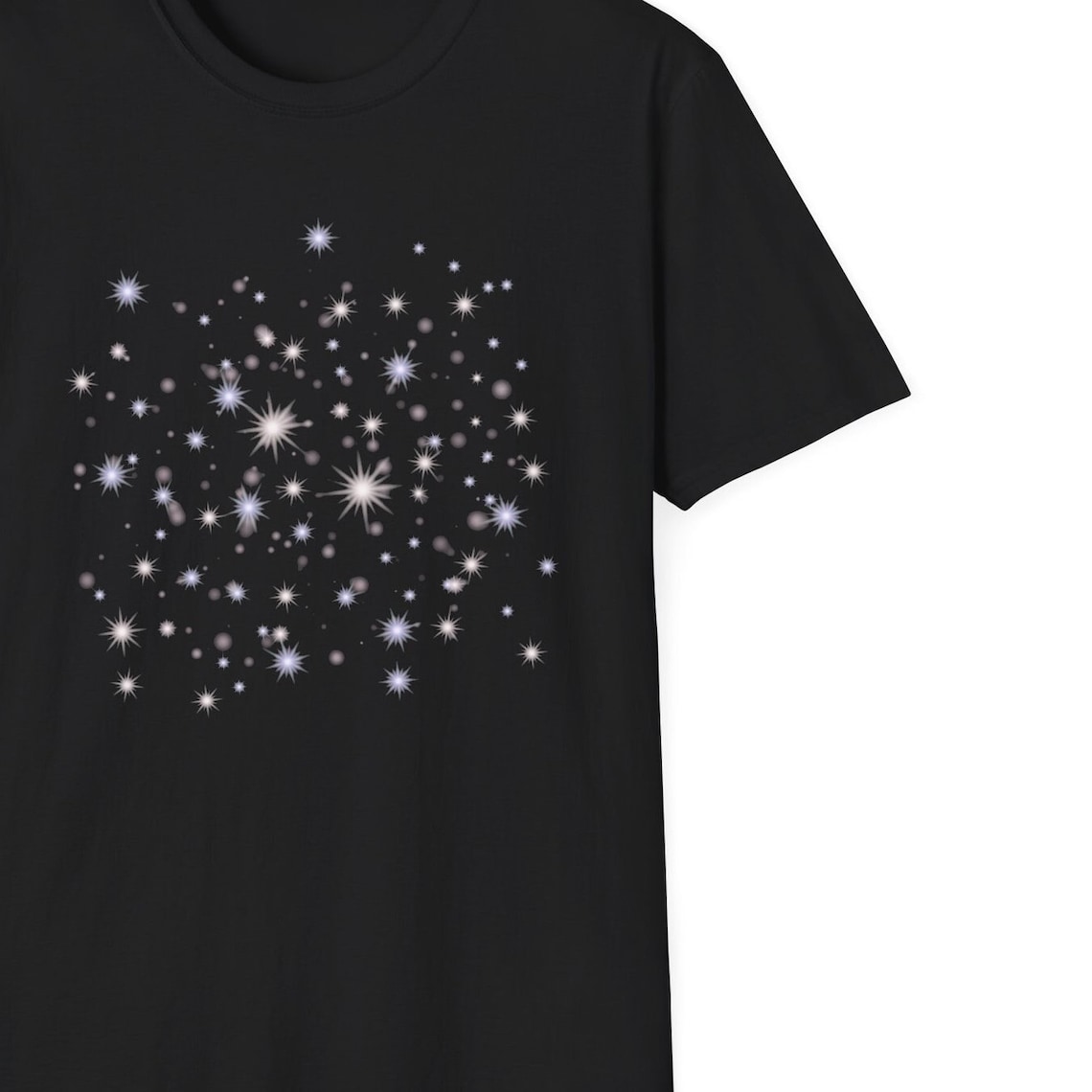 Silver Stars T-shirt, Sparkling Star Tee, Celestial Shirt, Womans ...