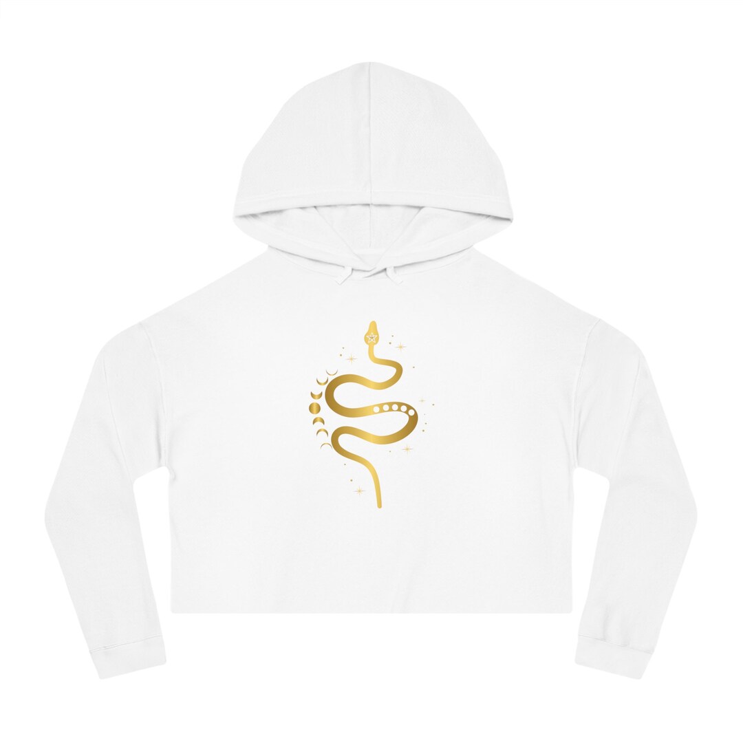 Gold Snake Cropped Hoodie: Kundalini Yoga Sweatshirt - Etsy