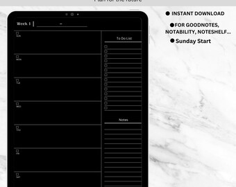 Daily Planner Goodnotes Template, Undated, Digital Planner Pdf, Cute ...