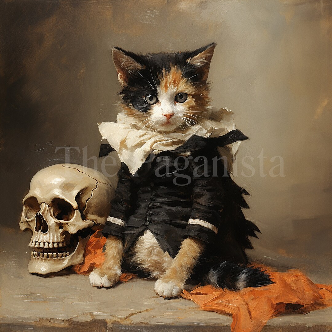 Skeleton, the Witches Samhain Familiar, Cute Little Black Kitten's ...