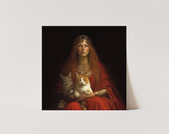 Freyja Canvas Wall Art Freya Art Print, Freyja Art Print, Asatru ...