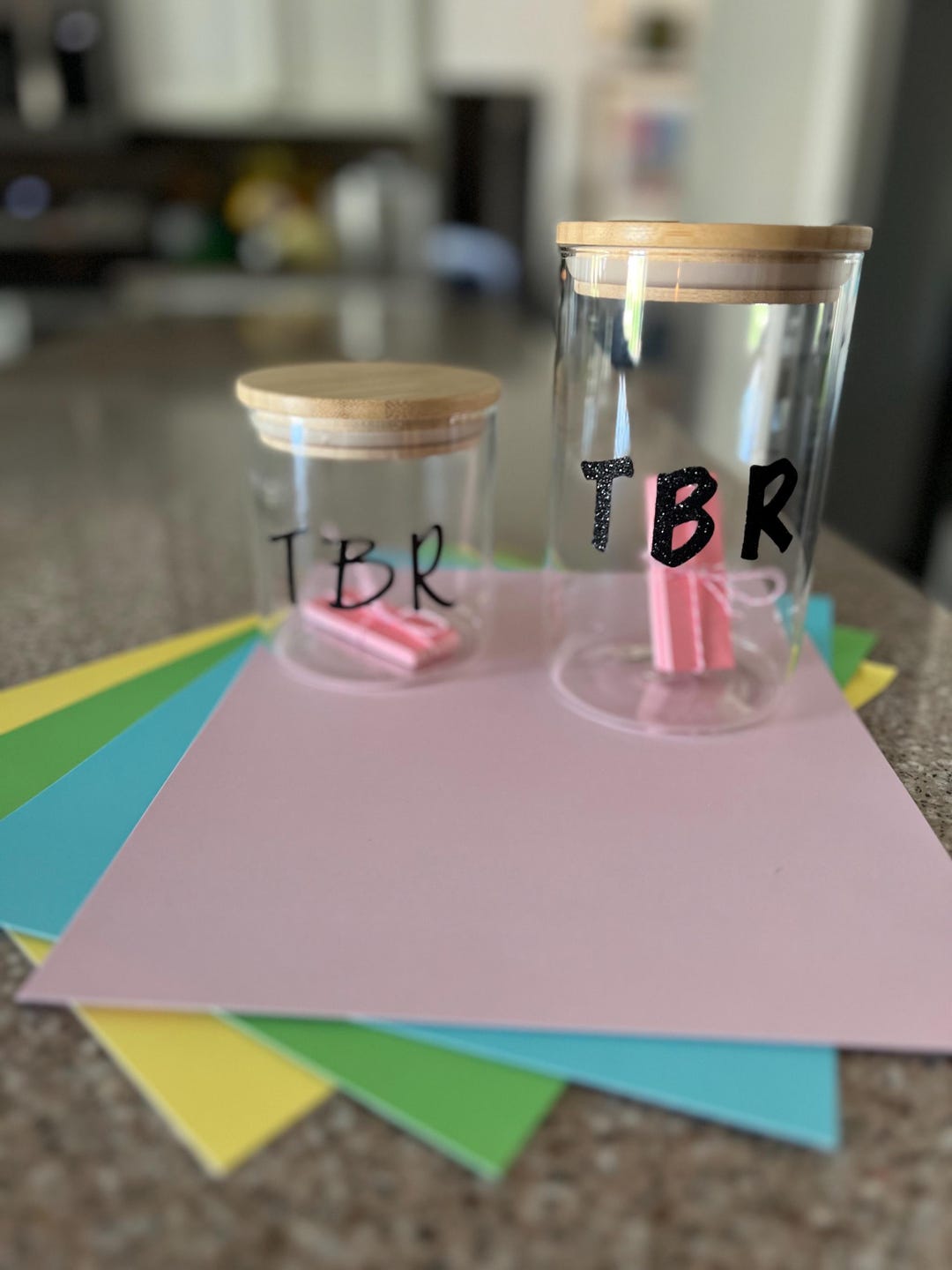 To Be Read Jar With Labeling Cards-tbr Jar for Next Book Selection - Etsy